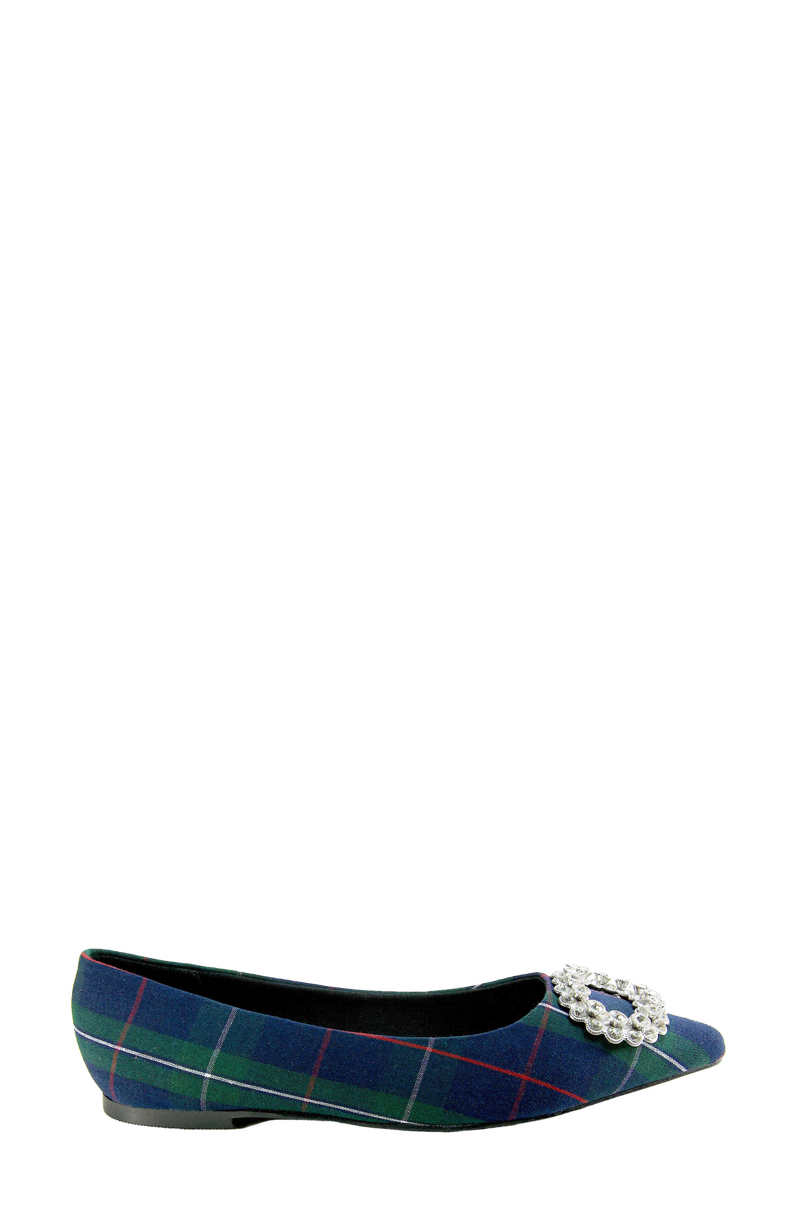 band of the free Blossom Plaid Pointed Toe Flat (Women) | Nordstrom