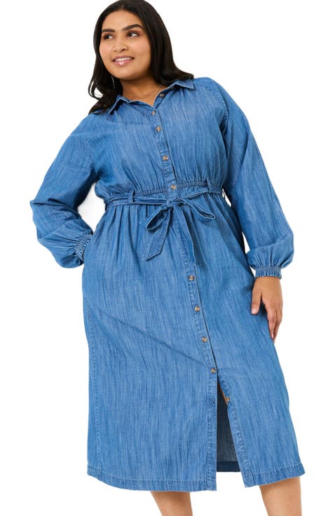 Denim Plus Size Dresses for Women | Nordstrom