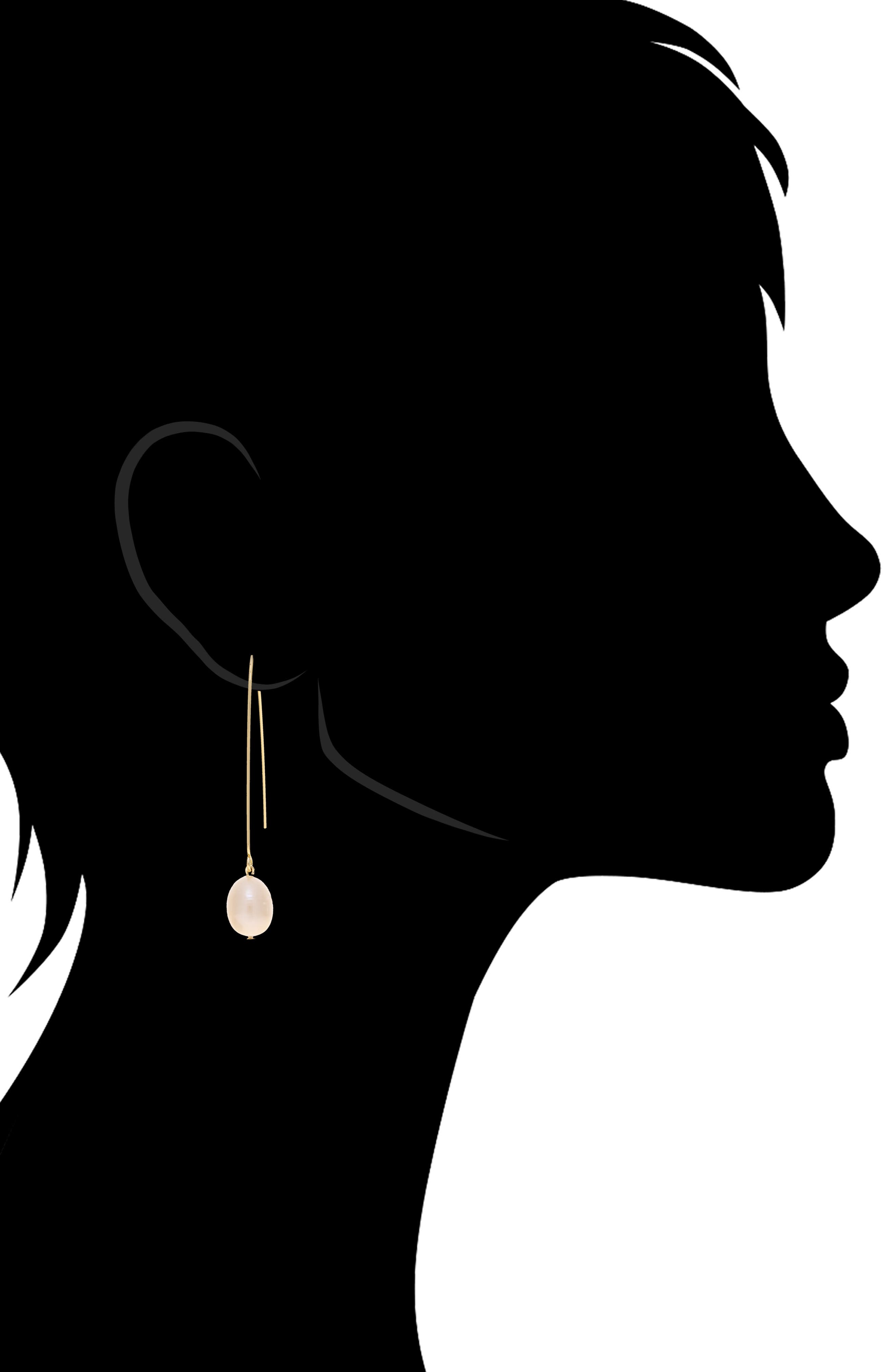 RIVKA FRIEDMAN 18K Gold Plated Imitation Pearl Threader Earrings ...