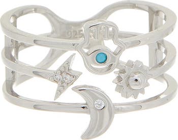 Juvell Cubic Zirconia Hamsa Multiband Ring | Nordstromrack