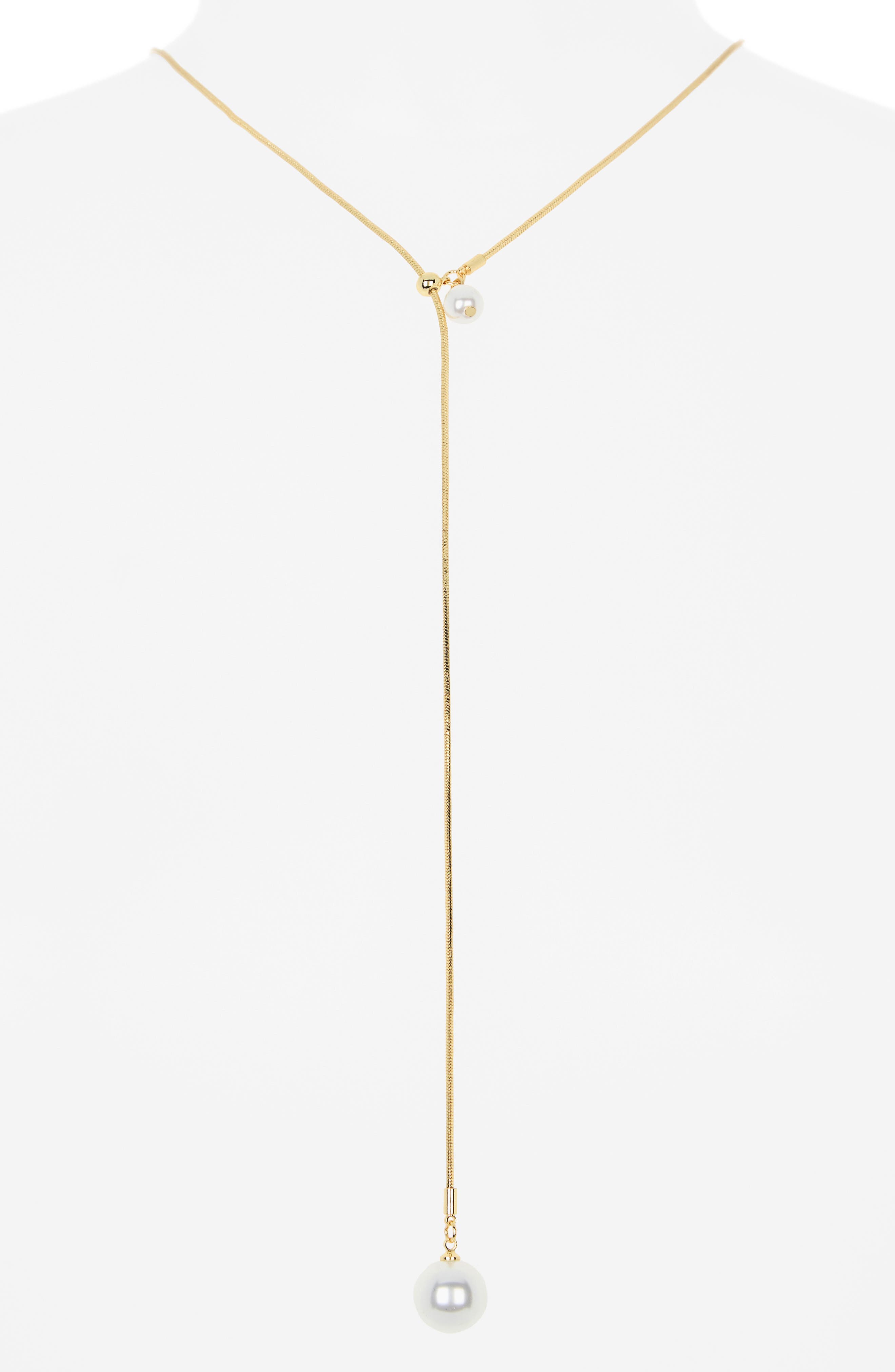 NORDSTROM RACK Demi Fine Faux Pearl Lariat Y-Necklace | Nordstromrack