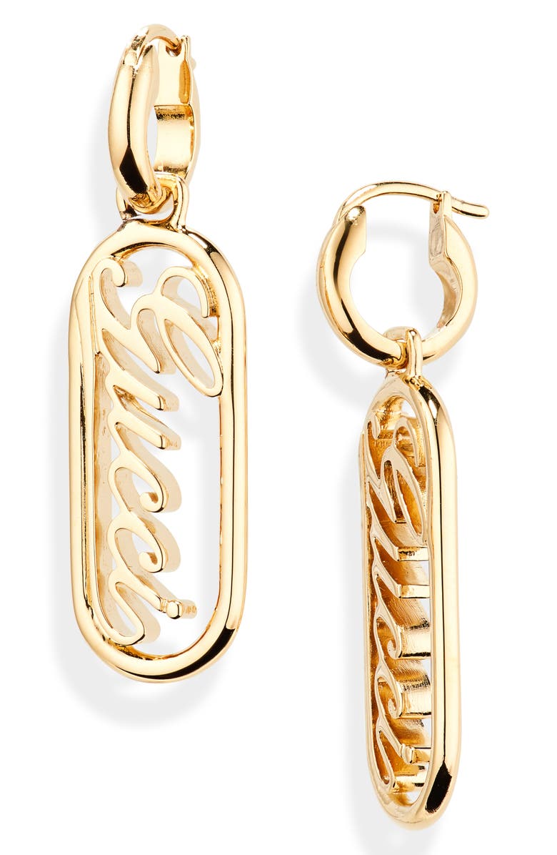 Gucci Script Logo Drop Earrings | Nordstrom