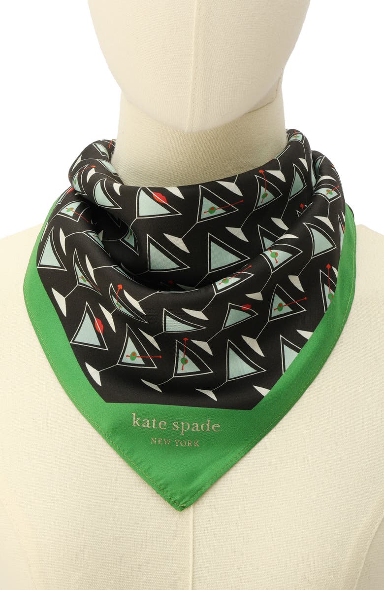 Kate Spade New York martini print silk bandana | Nordstromrack