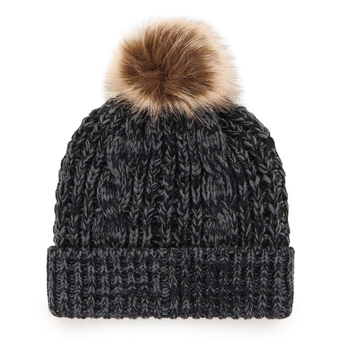 '47 Women's '47 Black Philadelphia Eagles Logo Meeko Cuffed Knit Hat ...