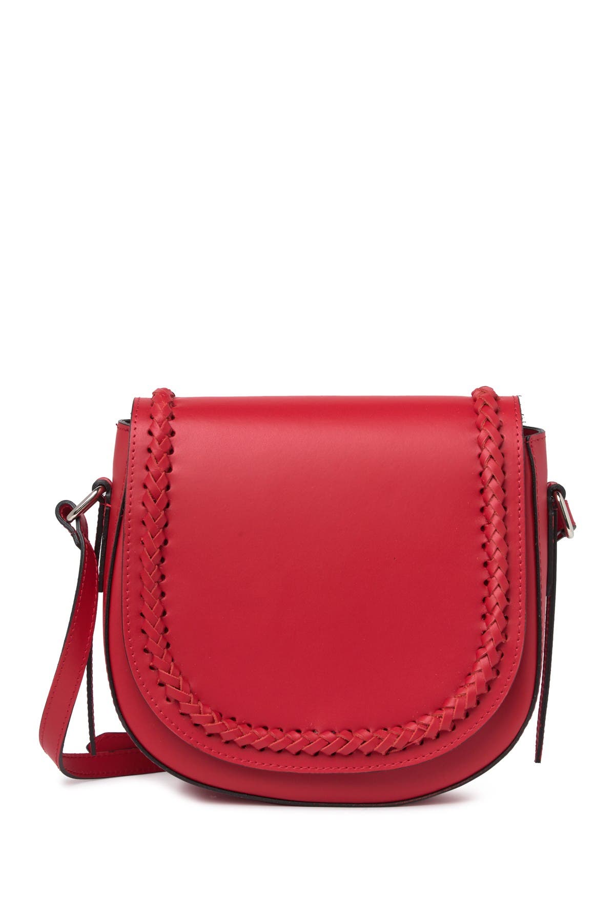GIORGIO COSTA Leather Braided Crossbody Saddle Bag | Nordstromrack