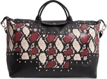 Longchamp Le Pliage Python Embossed Leather Satchel | Nordstrom