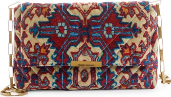 Isabel Marant Merine Print Quilted Velvet Shoulder Bag | Nordstrom