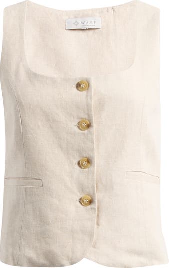 WAYF Linen Blend Vest | Nordstromrack