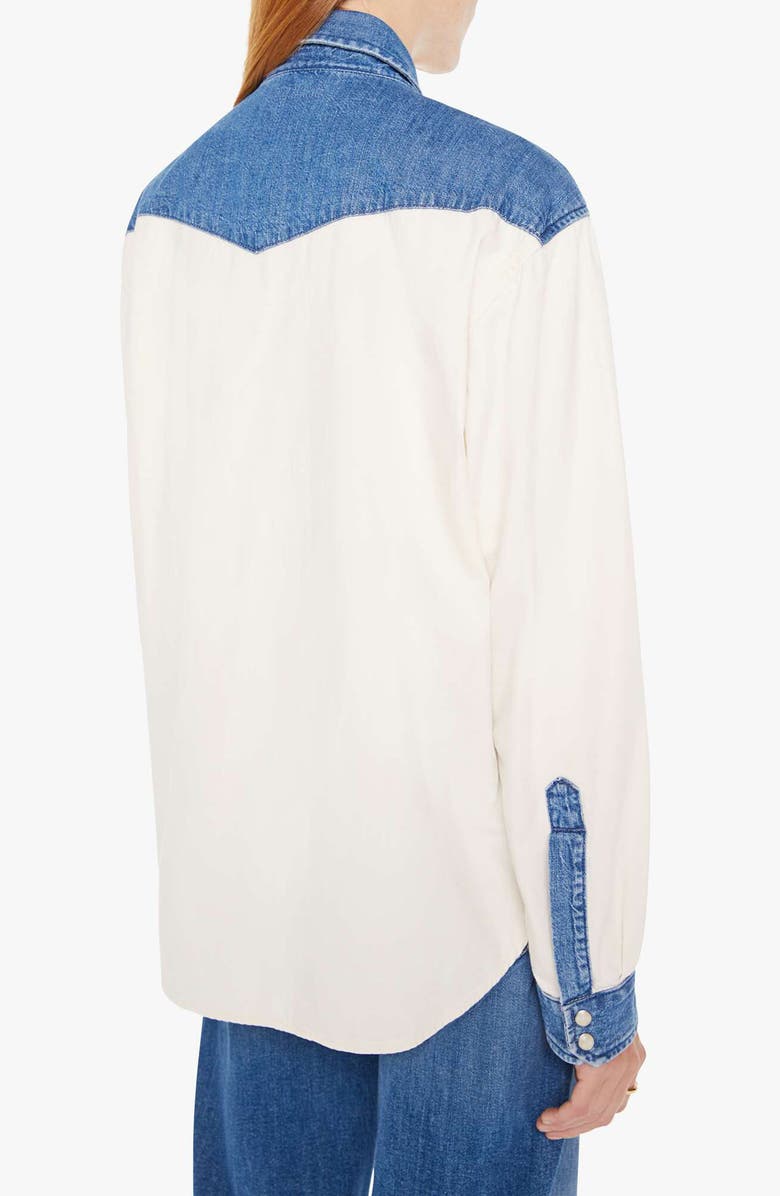 MOTHER The Tycoon Cotton Denim Western Shirt | Nordstromrack