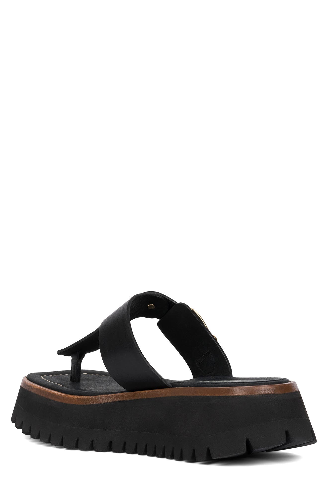 LABUCQ Trek Lug Sole Leather Flip-Flop Sandal (Women) | Nordstromrack
