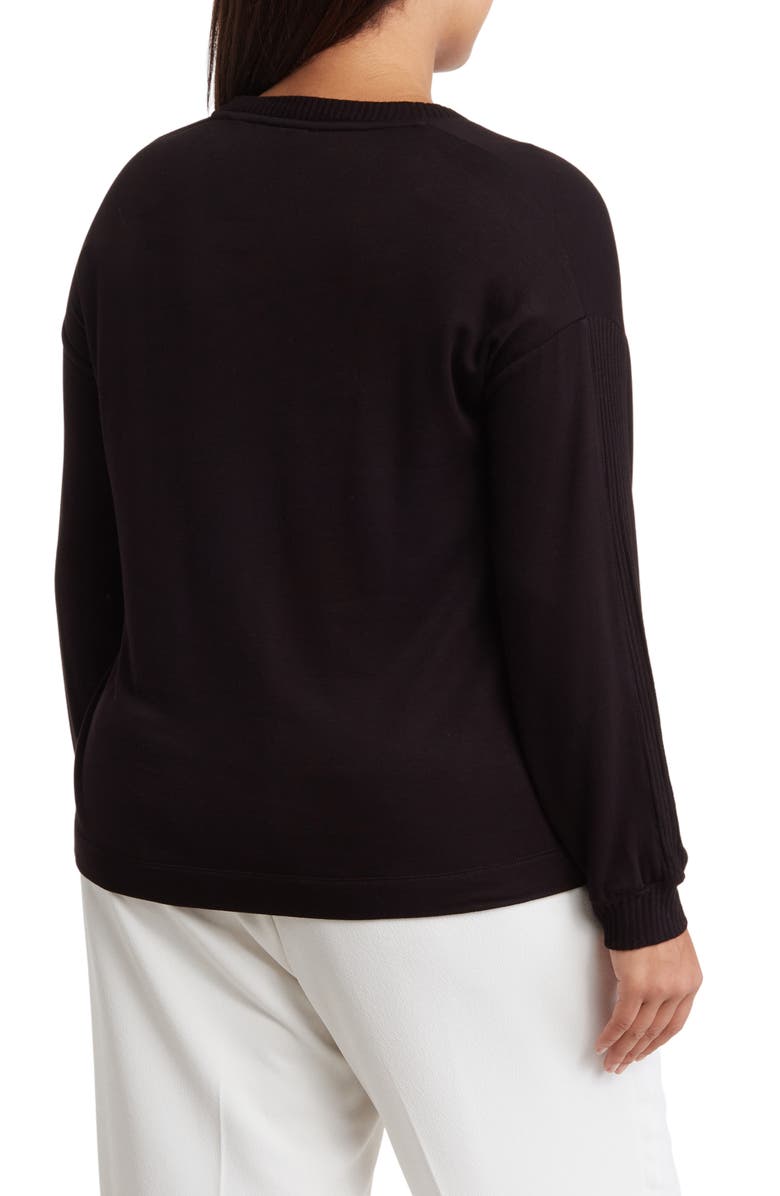 T Tahari Rib Trim Sweatshirt | Nordstromrack