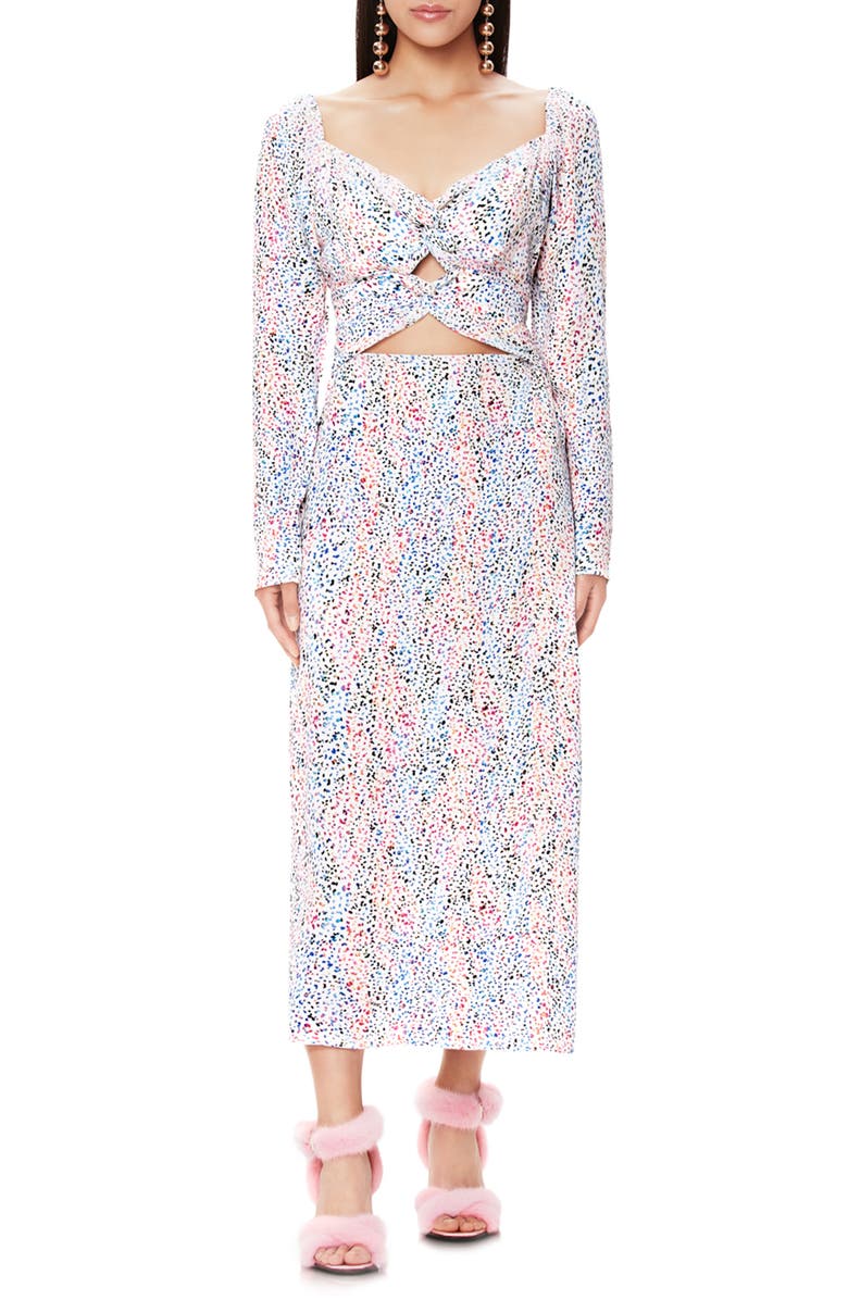 AFRM Jonael Spatter Print Long Sleeve Dress | Nordstrom