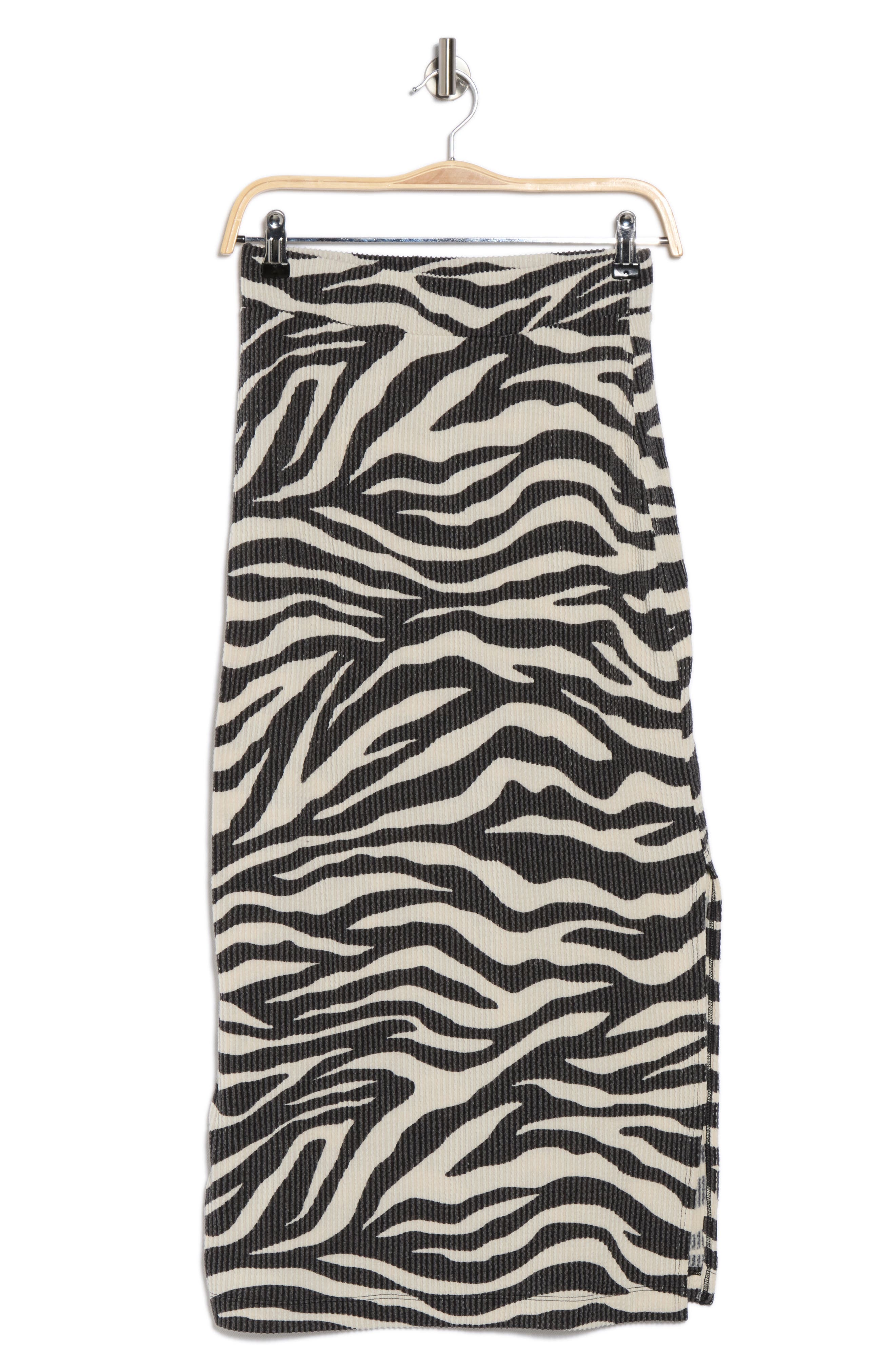 Renee C Zebra Rib Knit Skirt | Nordstromrack