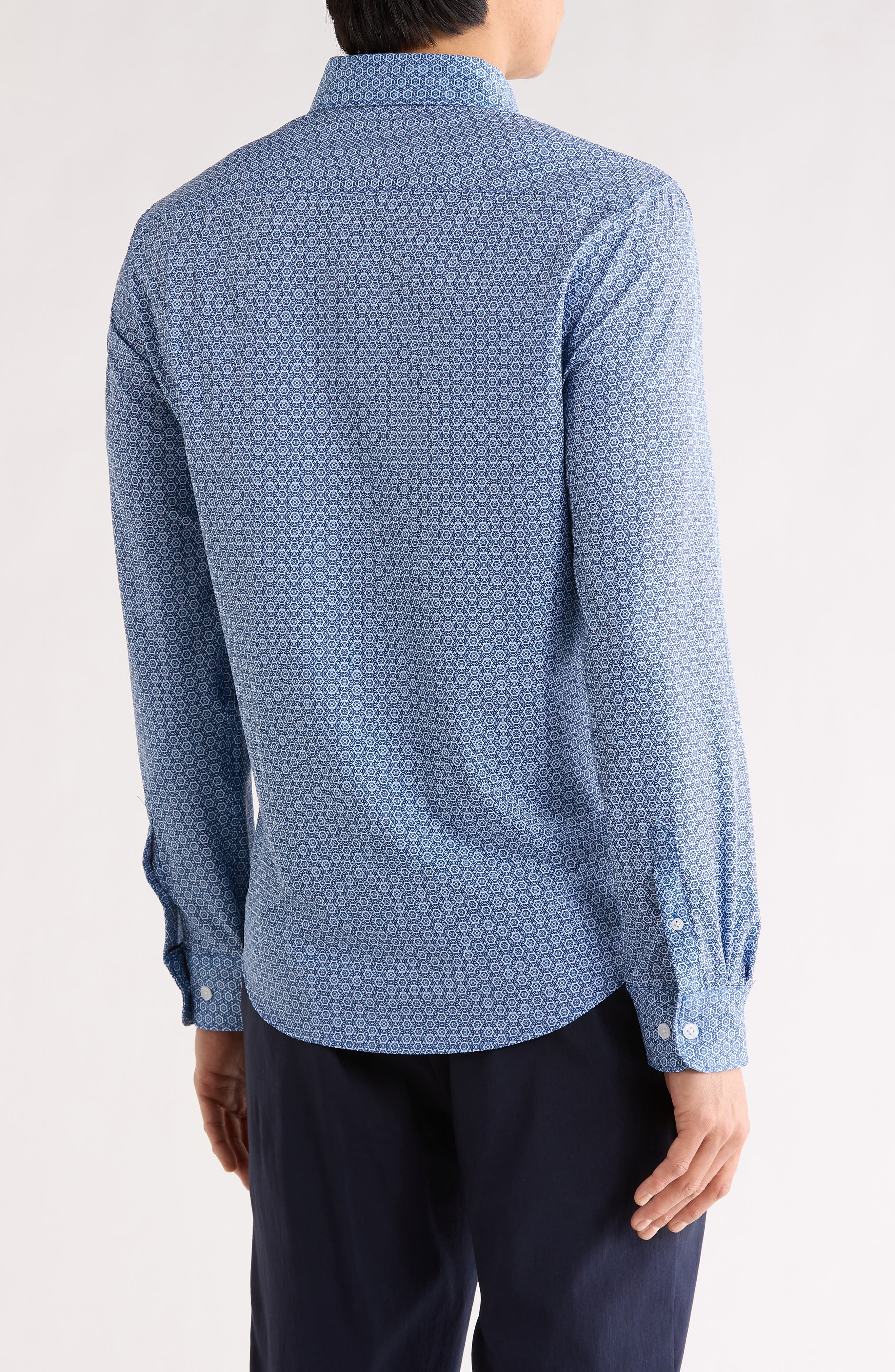 DENIM AND FLOWER Polka Dot Stretch Button-Up Shirt | Nordstromrack