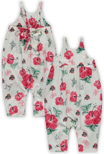 Wes & Willy Girls Infant Wes & Willy White Ohio State Buckeyes Floral ...