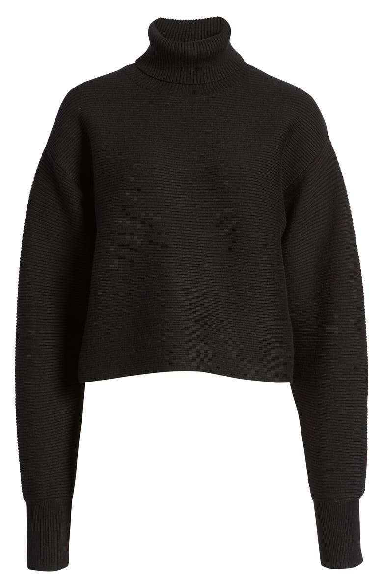 Good American Heavy Rib Mock Neck Crop Pullover | Nordstromrack