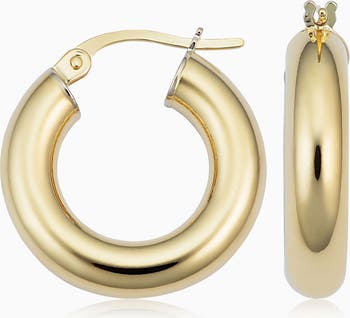 Oradina 14K Gold Everything Bold Midi Hoops | Nordstrom