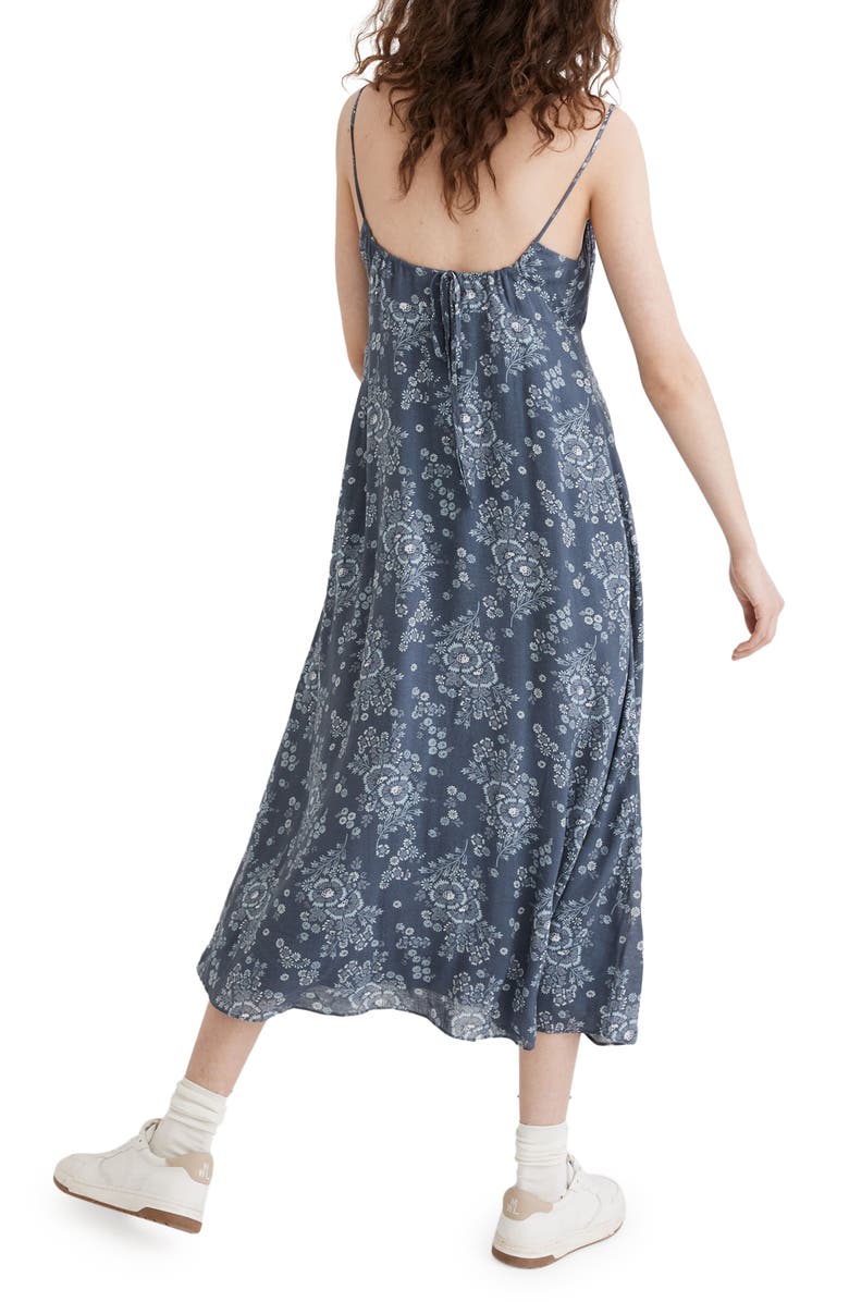 Madewell Tie Back Button Front Midi Dress | Nordstromrack