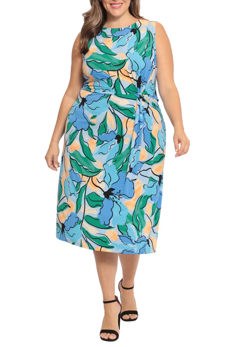 Maggy London Patterned Side Twist Dress | Nordstromrack