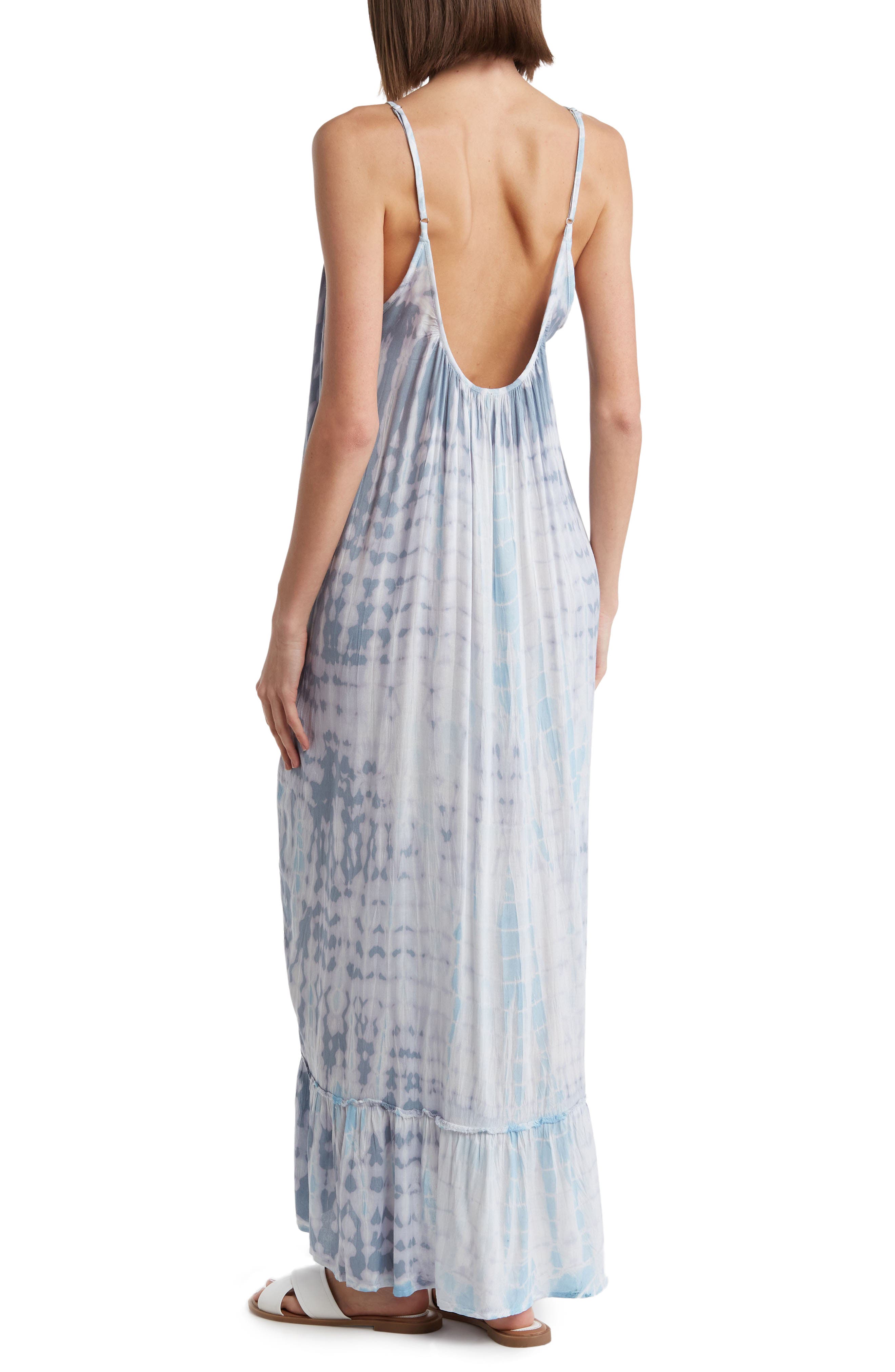 BOHO ME Tie-Dye Two Pocket Cover-Up Maxi Dress | Nordstromrack
