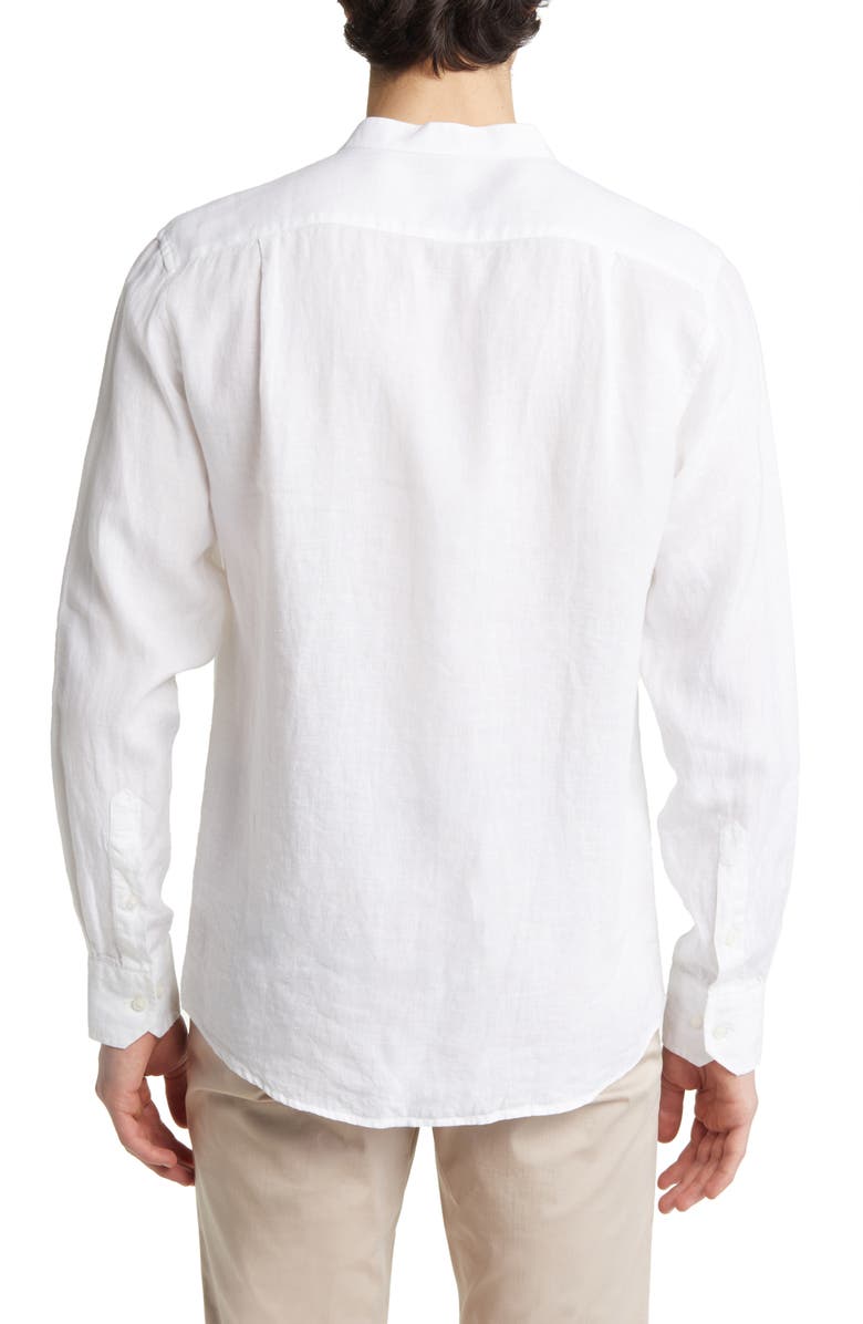 Scott Barber Linen Band Collar Button-Up Shirt | Nordstromrack
