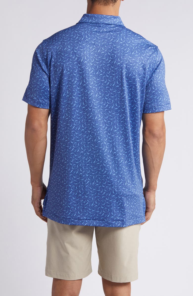 Peter Millar Hammer Time Shark Print Performance Golf Polo | Nordstromrack