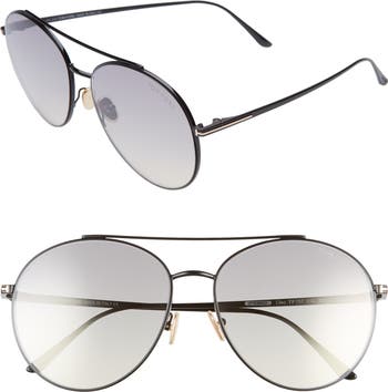 TOM FORD Cleo 59mm Round Aviator Sunglasses | Nordstromrack