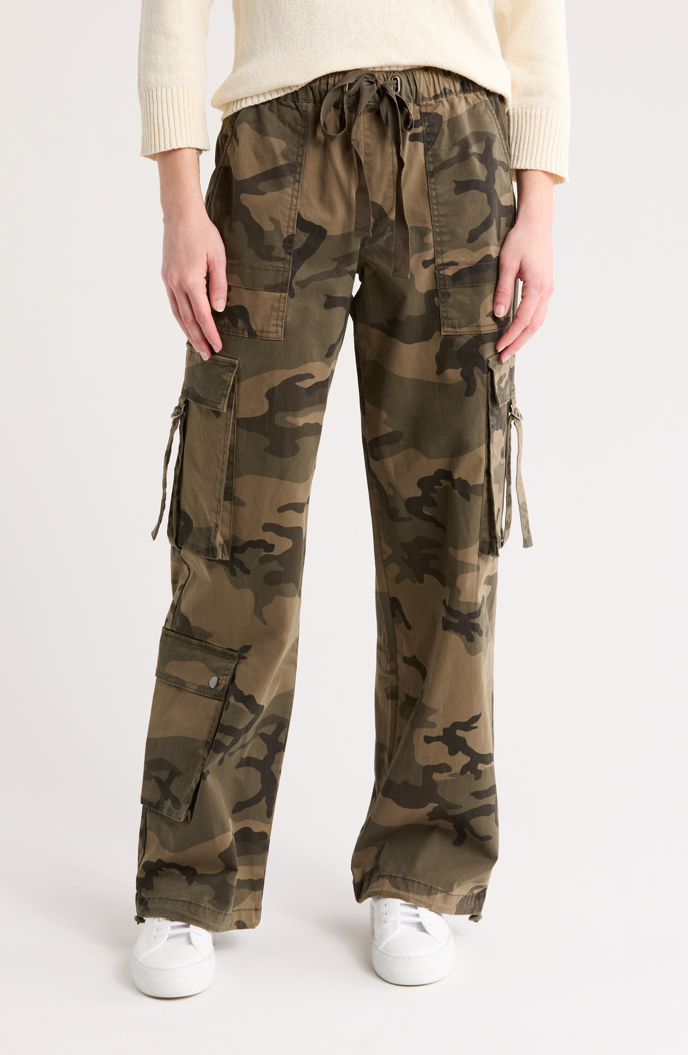 Sanctuary Camo Wide Leg Parachute Cargo Pants | Nordstrom