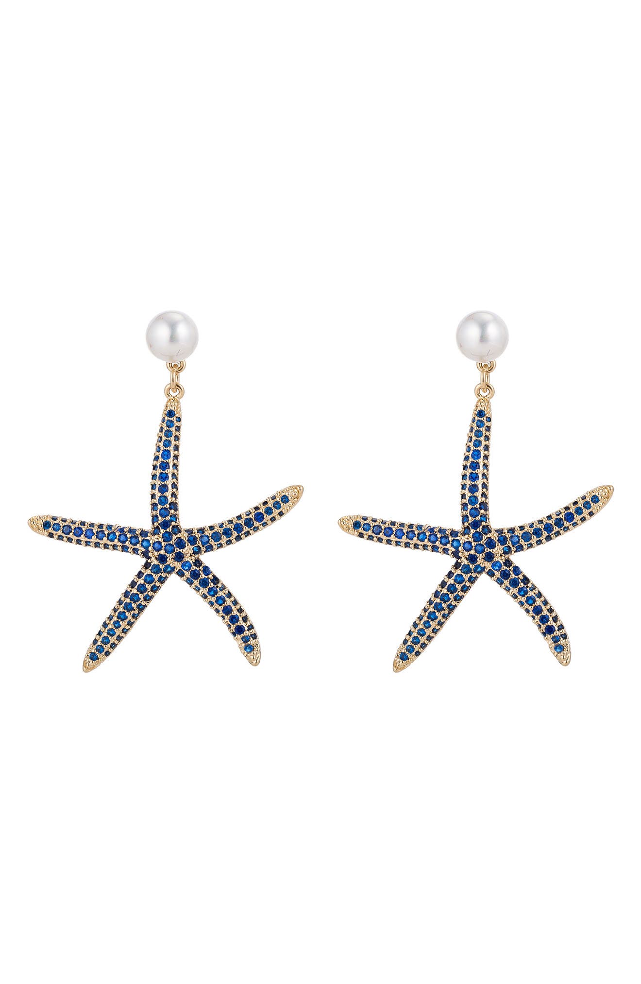 EYE CANDY LOS ANGELES Starfish CZ Crystal Drop Earrings | Nordstromrack