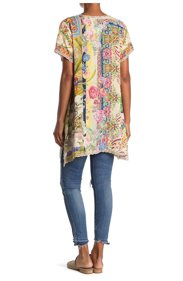Johnny Was Marron Mixed Print Sharkbite Tunic | Nordstromrack