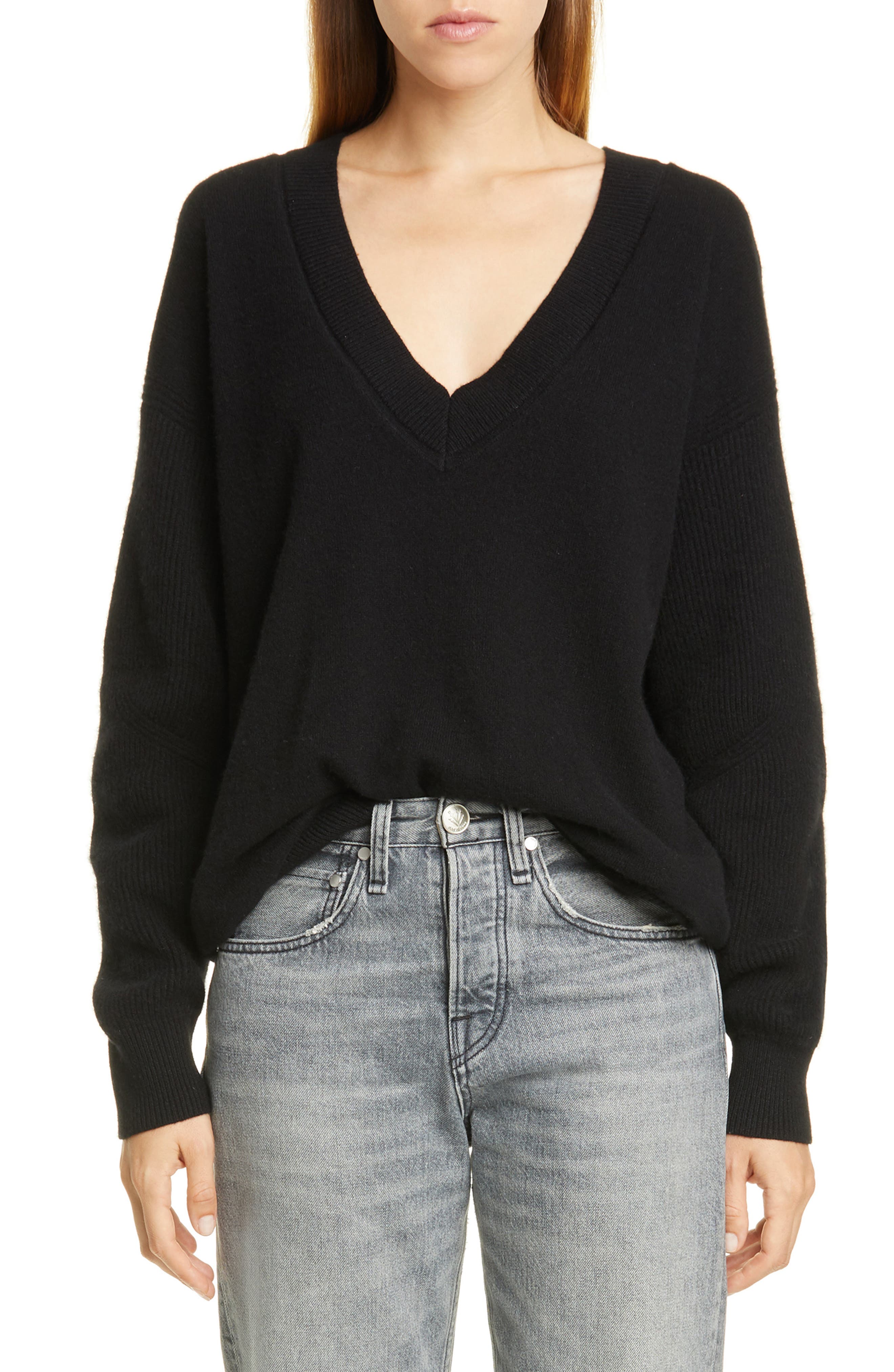 rag & bone Logan V-Neck Cashmere Sweater (Women) | Nordstromrack