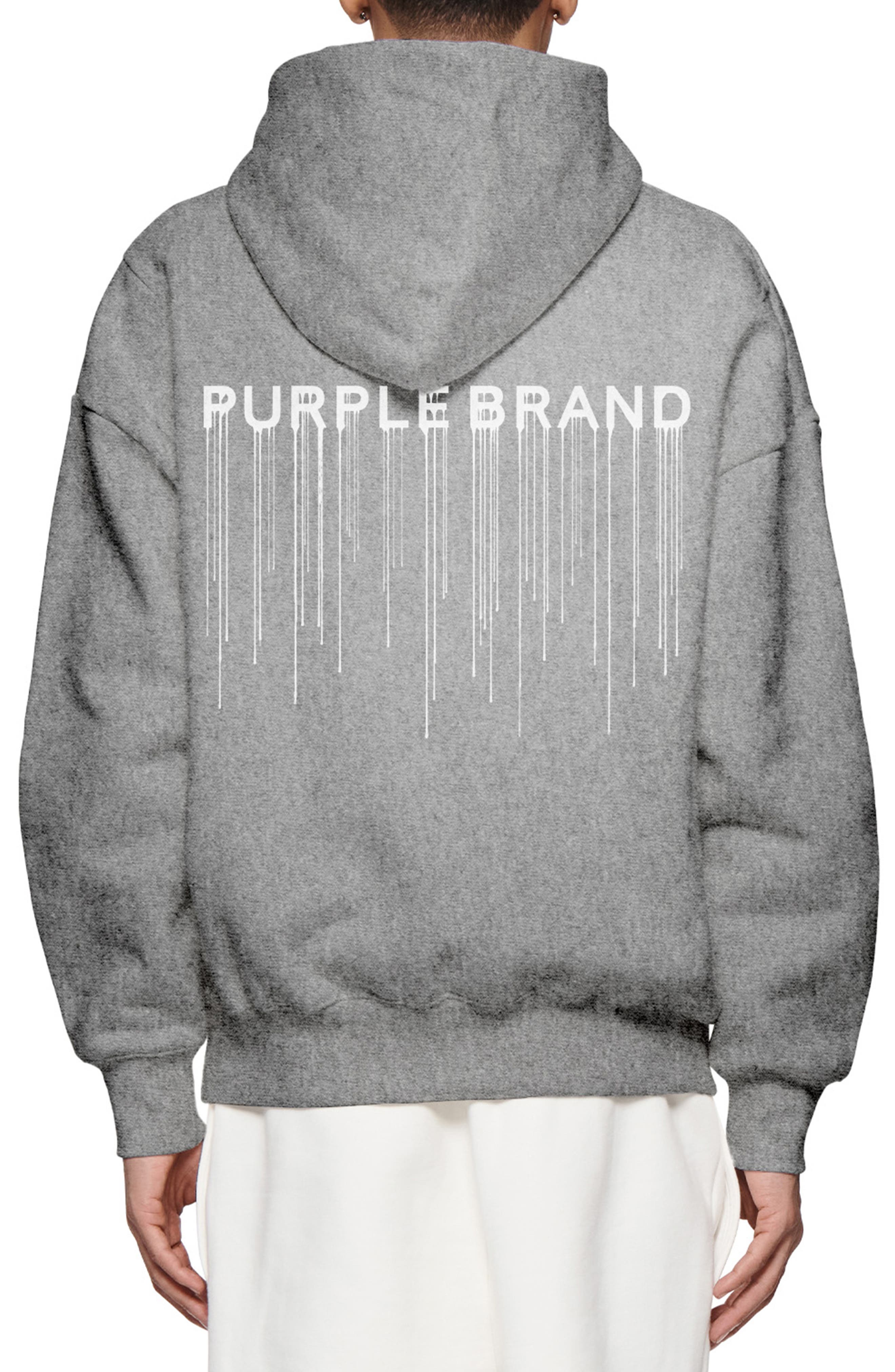 PURPLE BRAND Oversize Drip Logo Heavyweight Fleece Hoodie | Nordstromrack