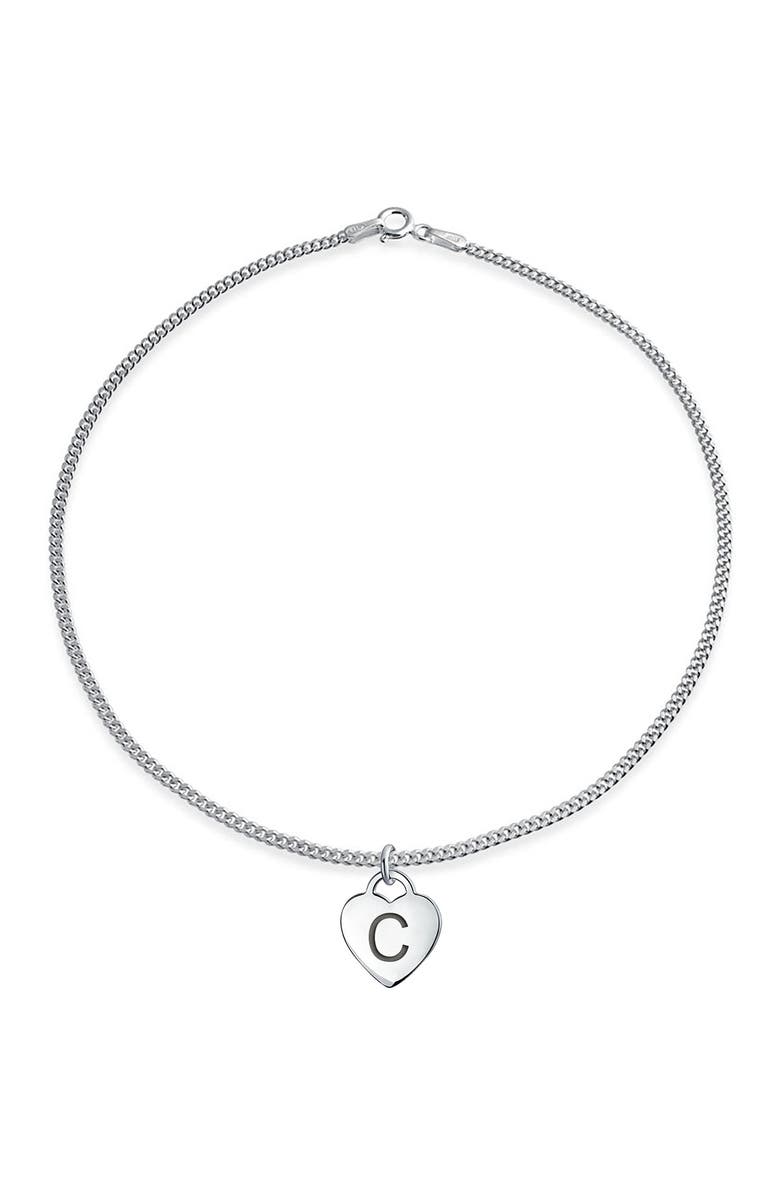 BLING JEWELRY Sterling Silver Letter Alphabet Initial Tiny Heart Charm ...