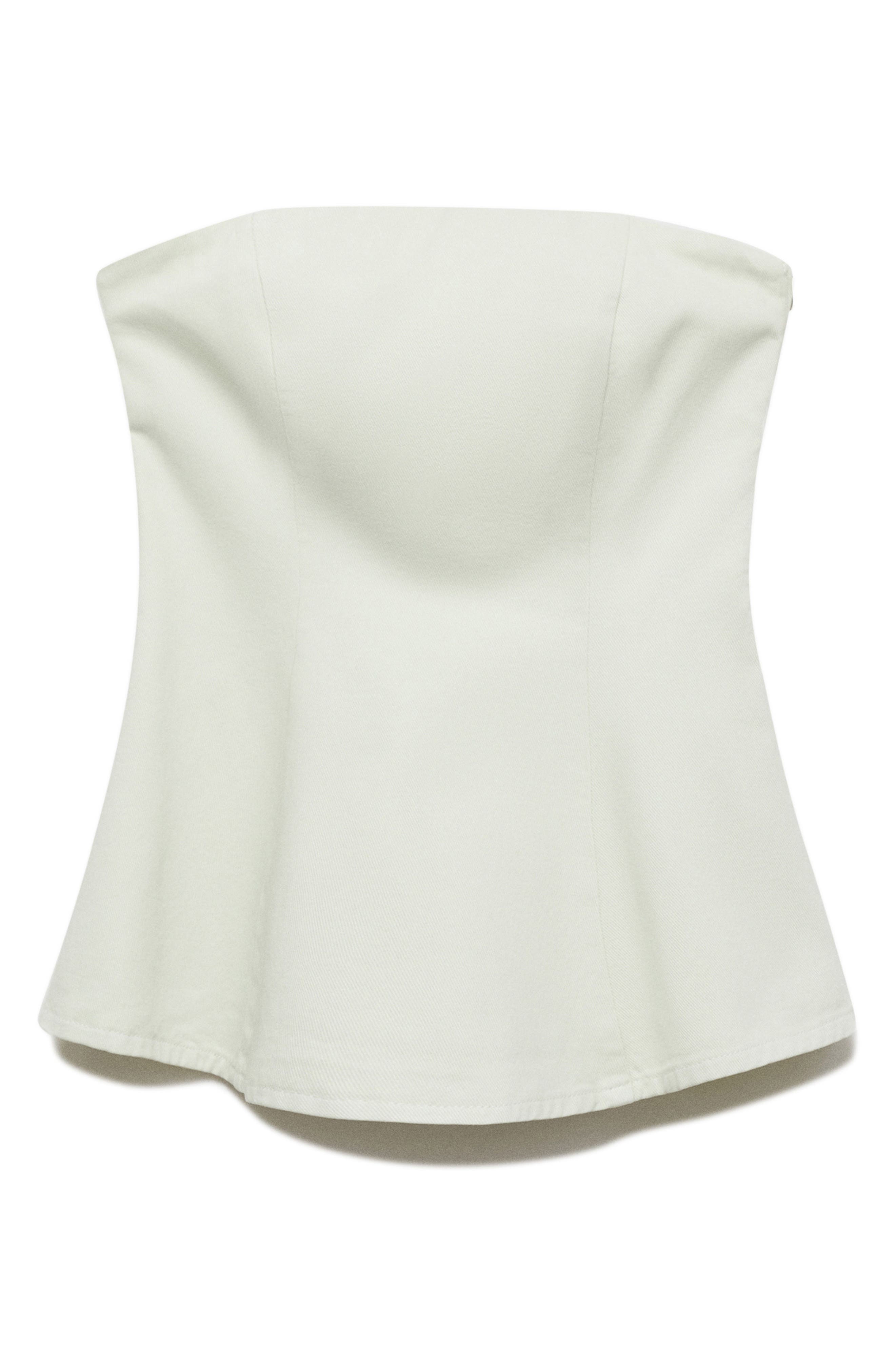 MANGO Strapless Flared Top | Nordstromrack