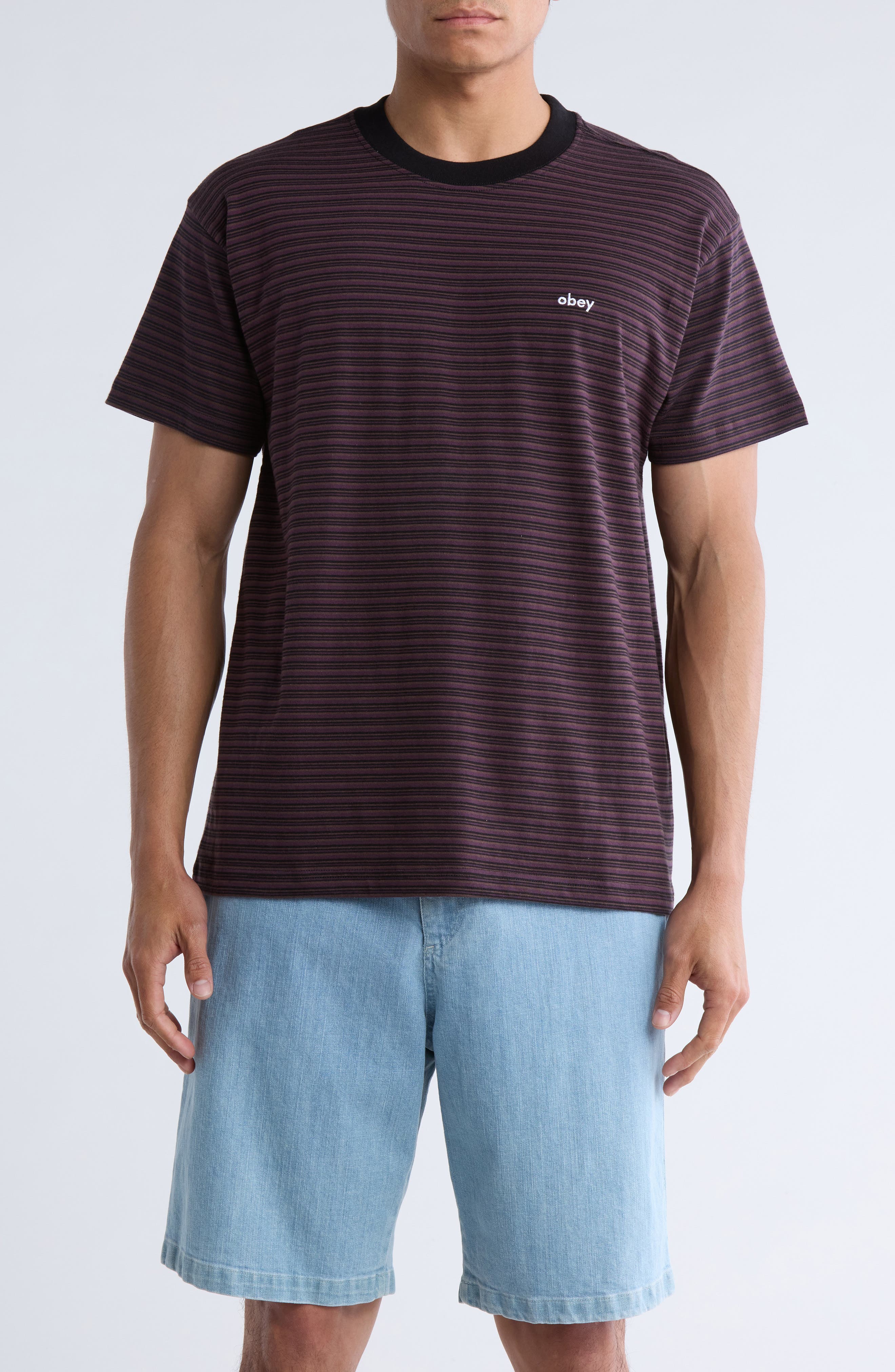 Obey Relocated Stripe Cotton T-Shirt | Nordstromrack
