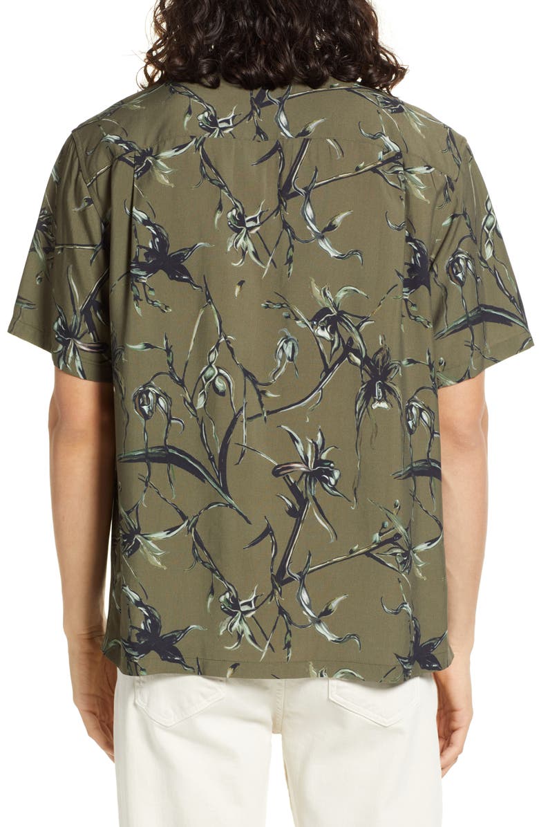 rag & bone Avery Floral Short Sleeve Cotton Button-Up Camp Shirt ...