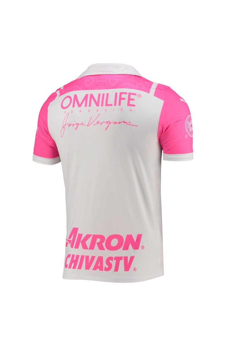 PUMA Men's Puma White/Pink Chivas 2021/22 Breast Cancer Awareness ...