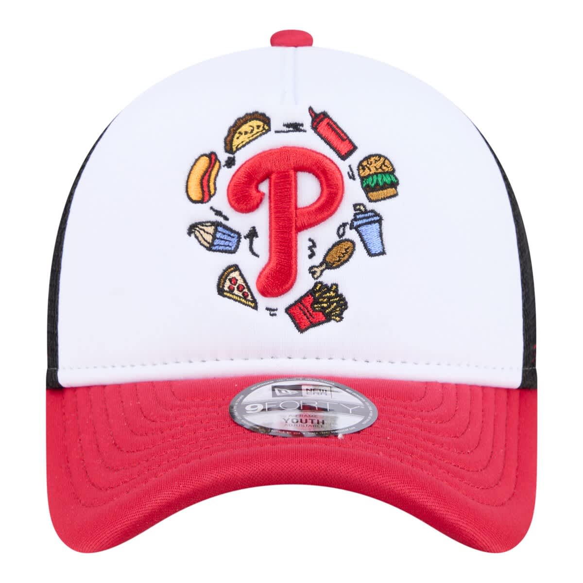 Youth New Era White/Red Philadelphia Phillies Food A-Frame 9FORTY ...