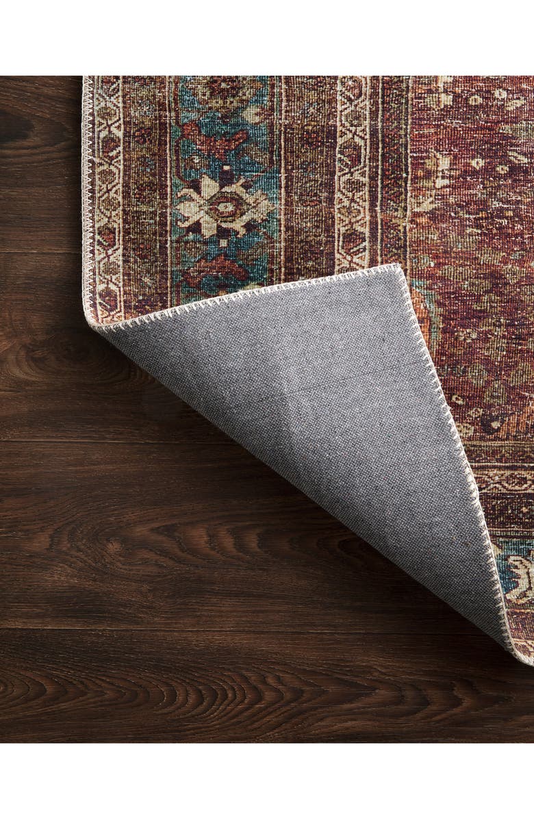 LOLOI Layla Accent Rug - Brick/Blue - 7'6" x 9'6" | Nordstromrack
