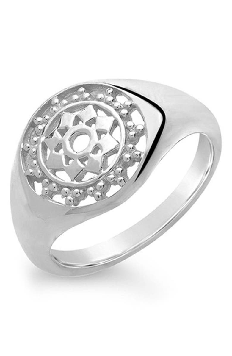 Sterling Forever Pinwheel Signet Ring | Nordstromrack