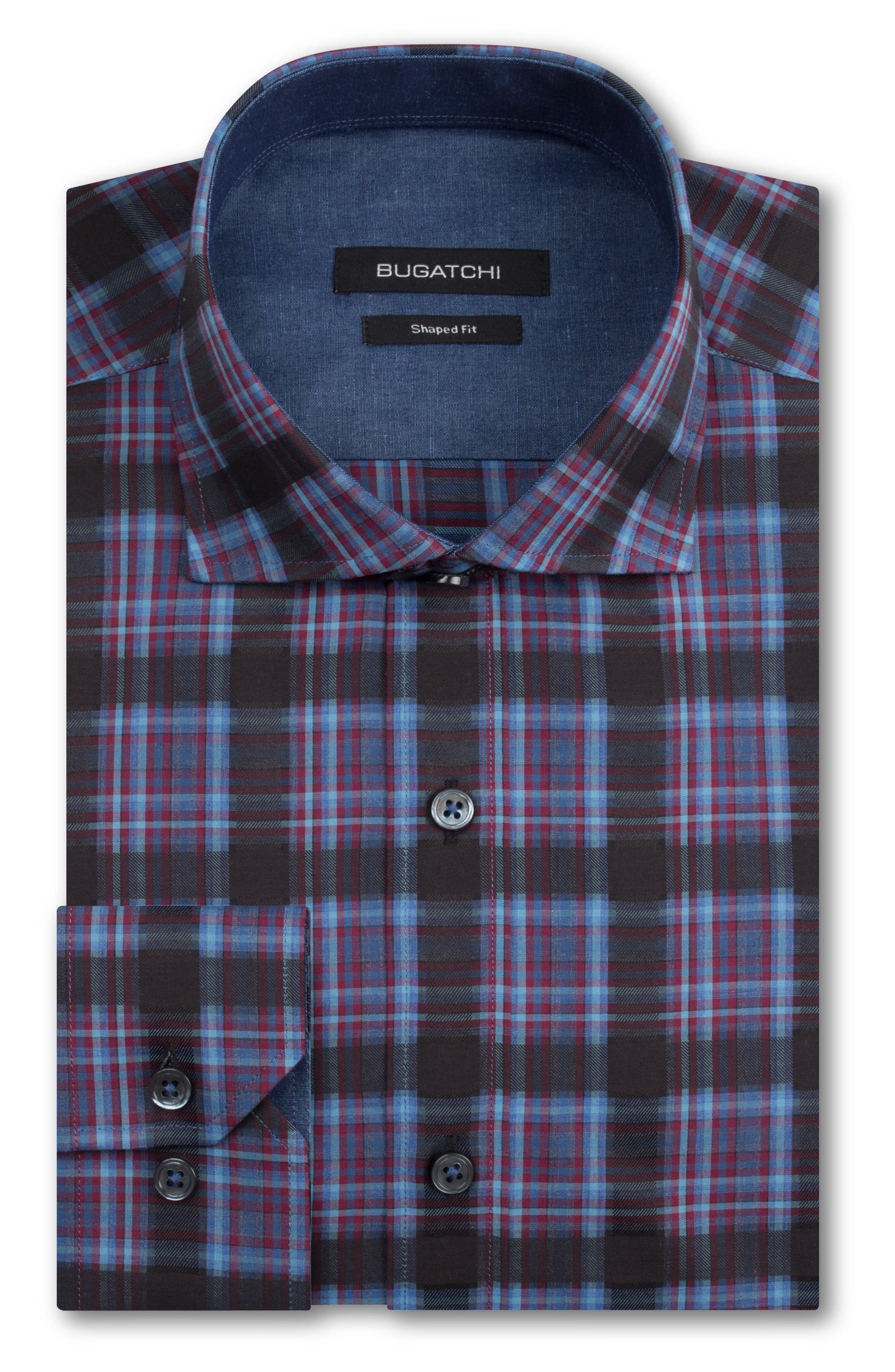 Bugatchi Shaped Fit Plaid Button-Up Shirt | Nordstrom
