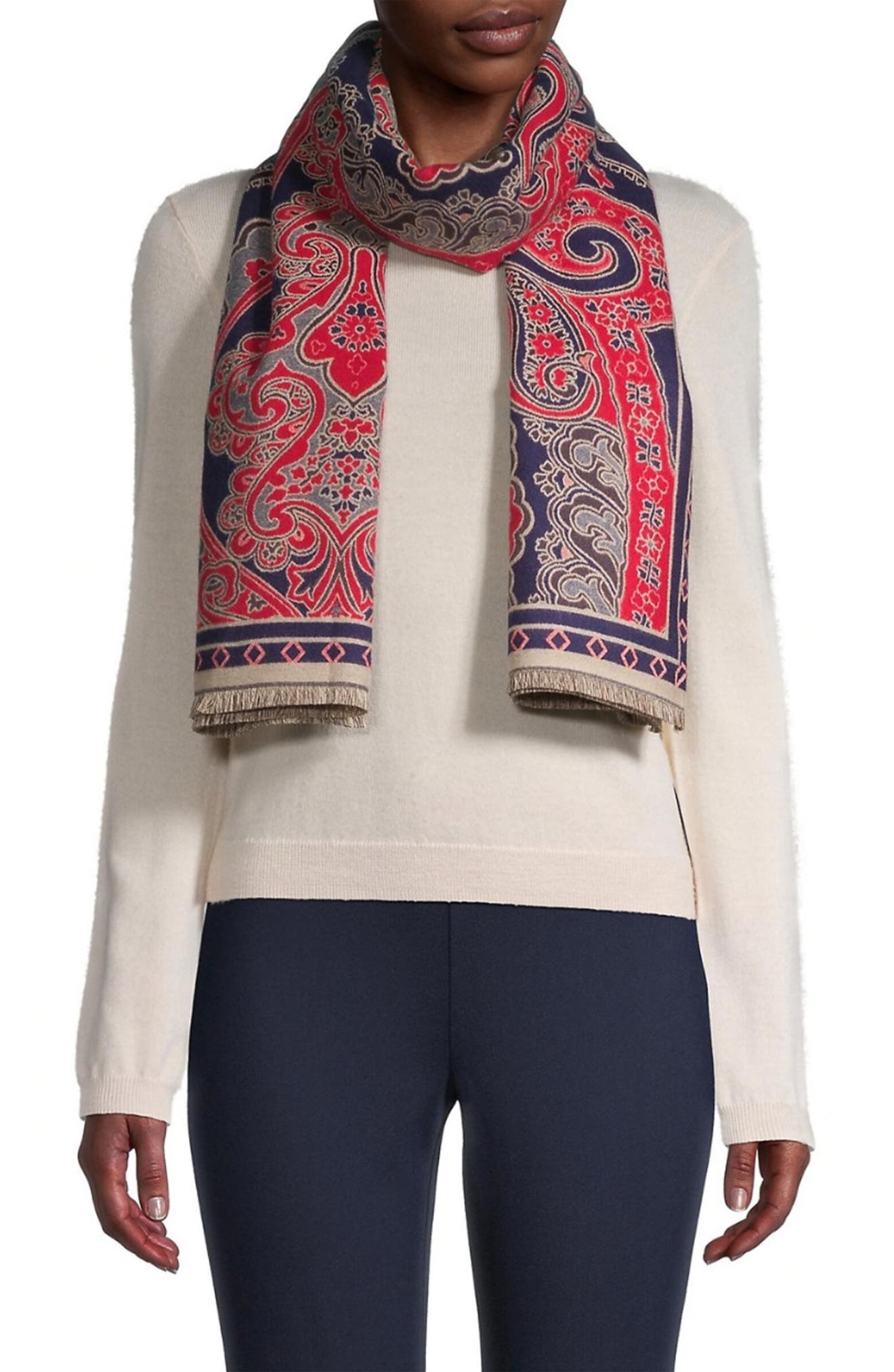 Paisley Print Reversible Scarf (Women) | Nordstromrack