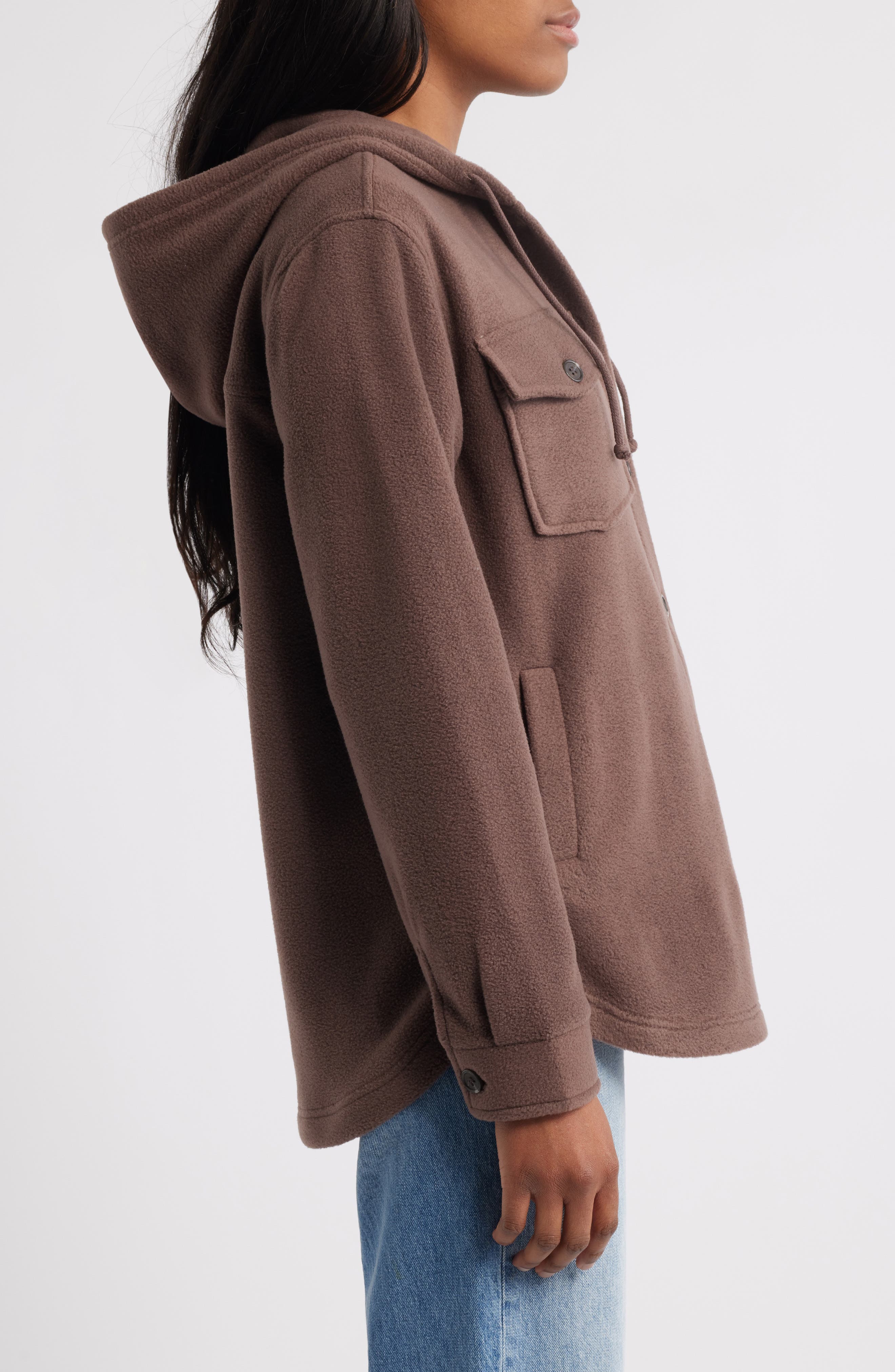 Thread & Supply Hooded Fleece Shacket | Nordstrom