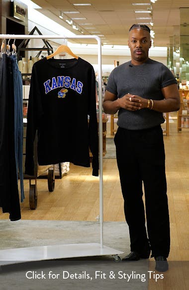 Champion Men's Champion Black Kansas Jayhawks Arch Over Logo 2-Hit Long ...