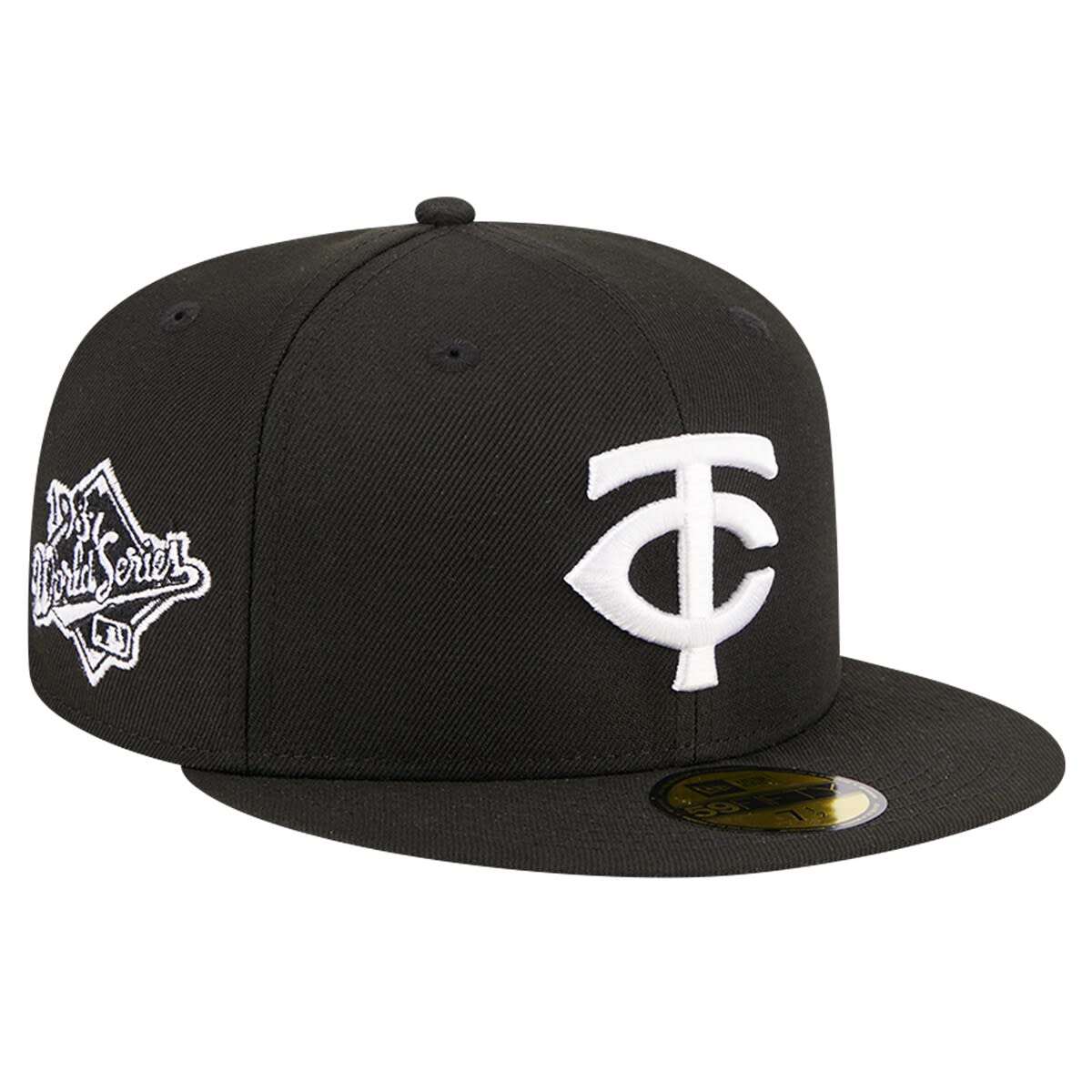 Men's New Era Black Minnesota Twins Logo 59FIFTY Fitted Hat (Men ...