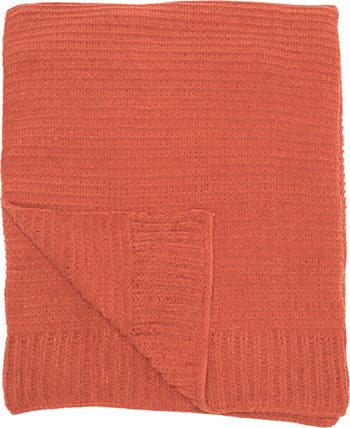 ENCHANTE Rust Chenille Knit Throw - 50" x 60" | Nordstromrack