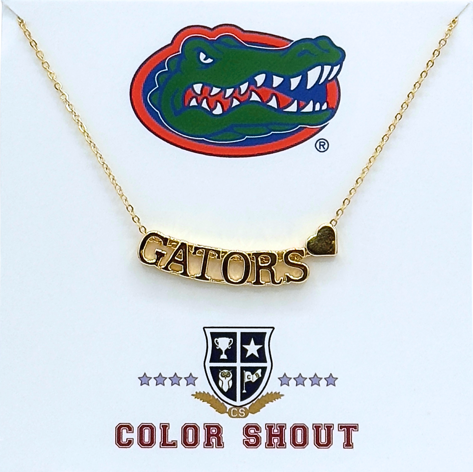 Color Shout University of Florida Gold Heart Necklace | Nordstrom