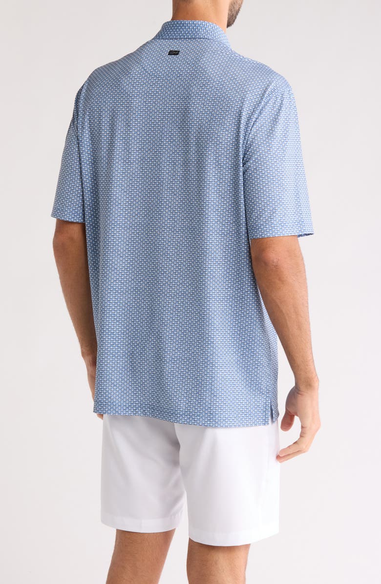 Greg Norman Shark Fin Print Performance Stretch Golf Polo | Nordstromrack