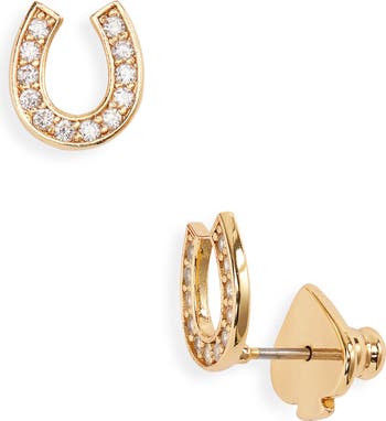 Kate Spade New York cubic zirconia horseshoe stud earrings | Nordstrom