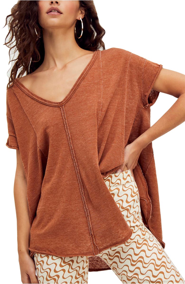 Free People Sammie V-Neck Short Sleeve T-Shirt | Nordstromrack